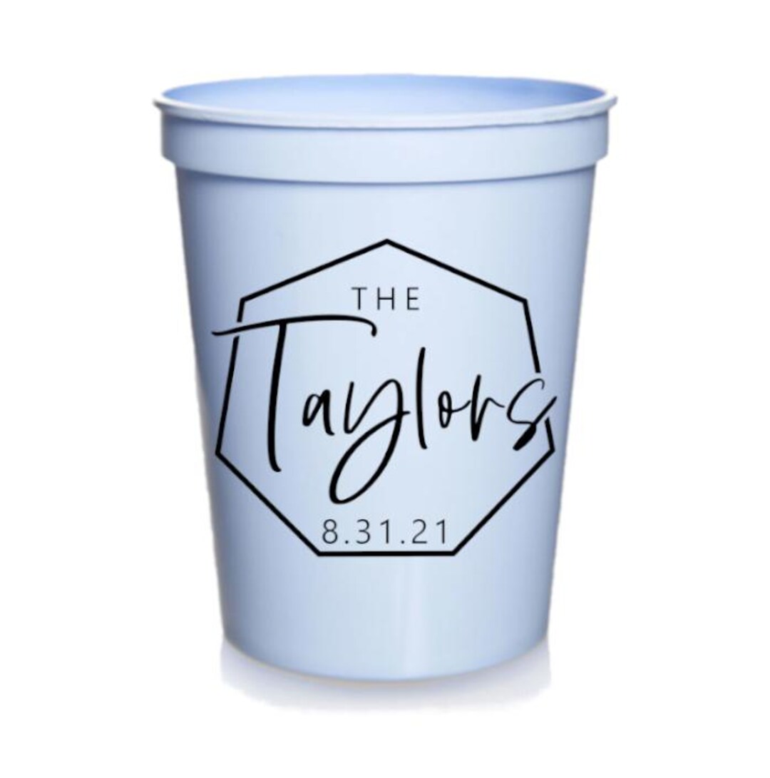 Modern Wedding Party Cups,| Wedding Favors | Personalized Wedding Cups ...