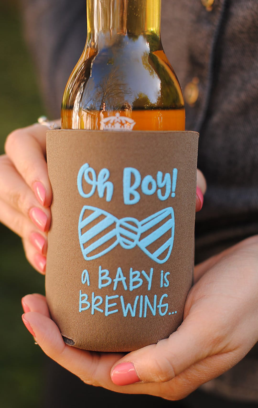 Baby Shower Favors - Oh Boy A Baby is Brewing Personalized Can Coolers ...