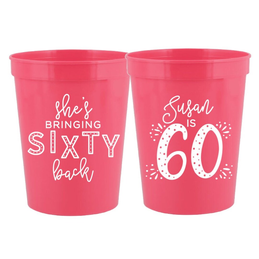 Milestone 60th Birthday Party Cups | Birthday Favors | 60th Birthday ...