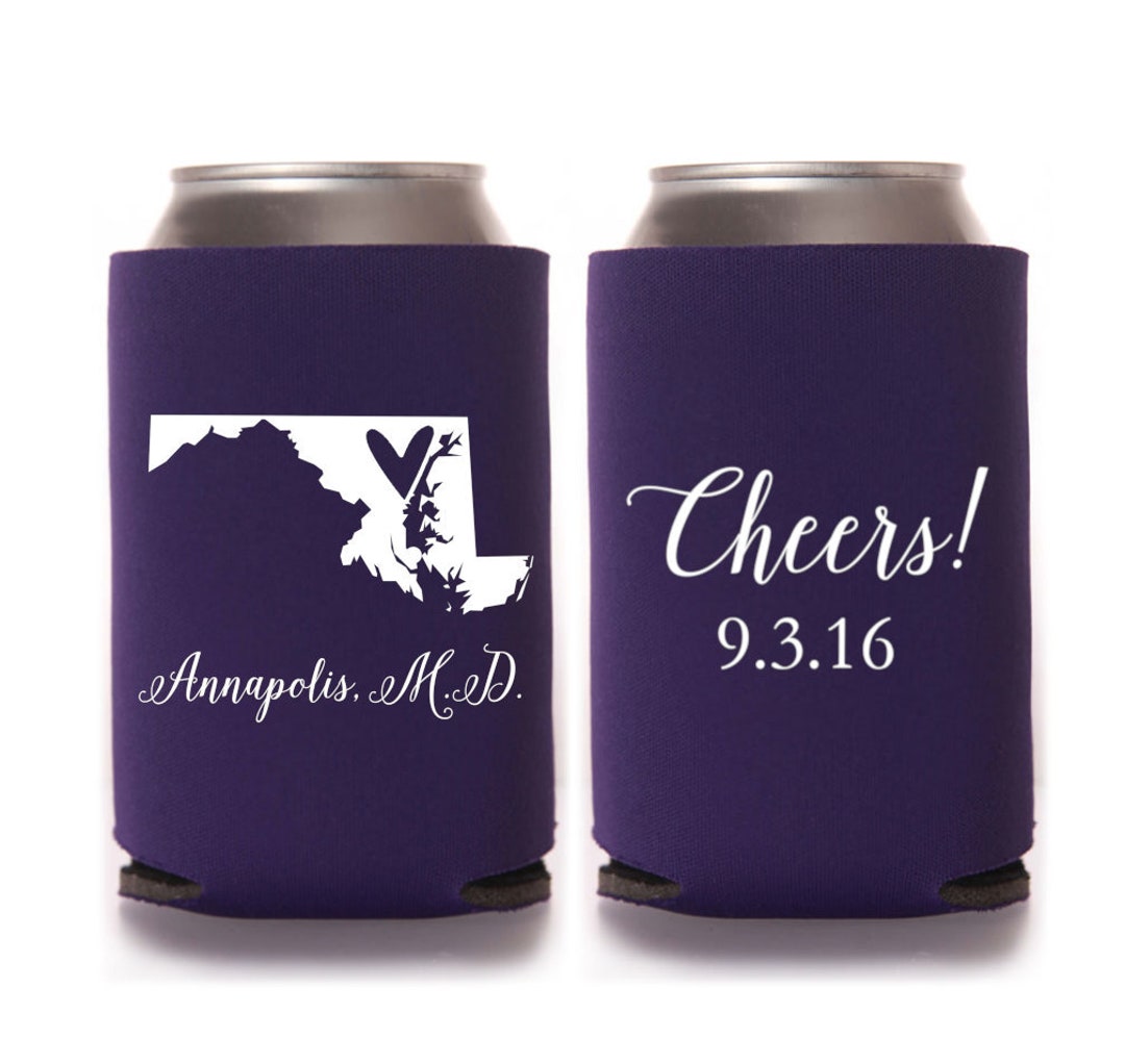 Annapolis Wedding | Maryland Wedding Can Coolers | Destination Wedding ...