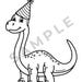 Dinosaur Birthday Coloring Pages, Dinosaur Party Activity, Dinosaur ...