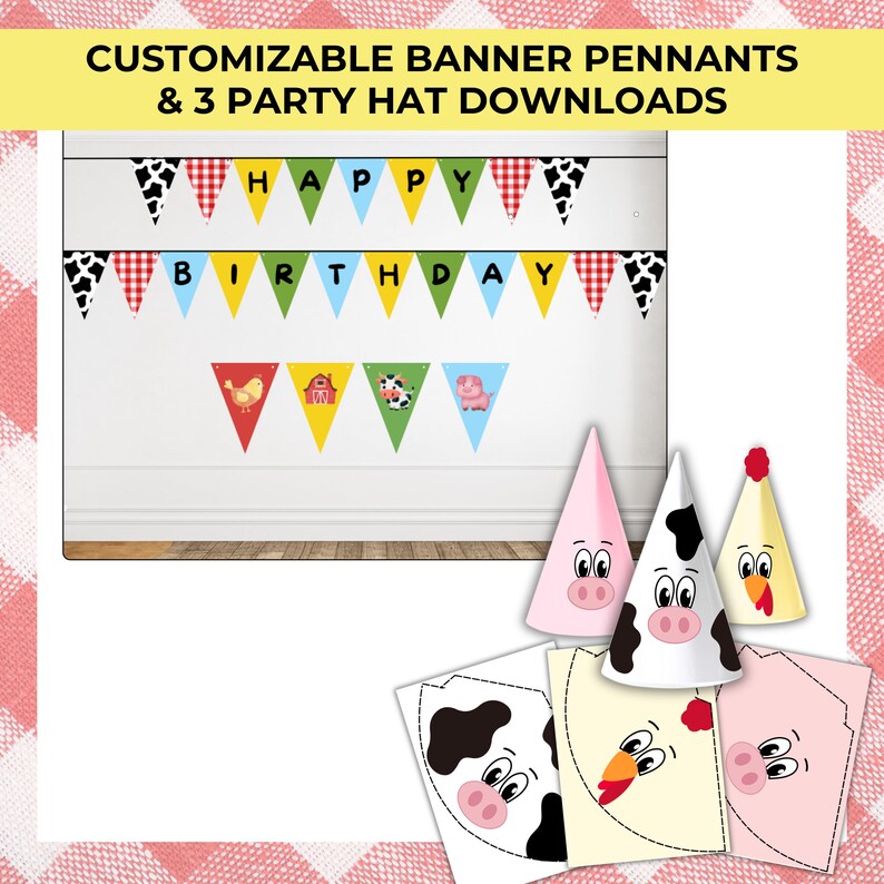 Farm Birthday Party Planning Kit, All in One Kit Includes Invitation ...
