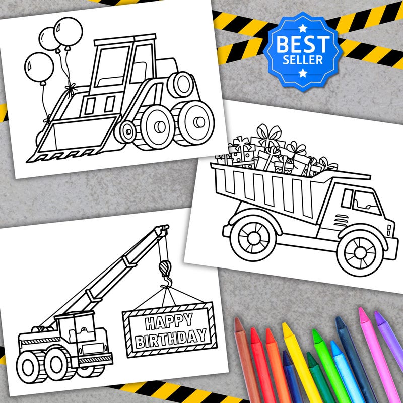 Construction Kids Favors - Etsy UK