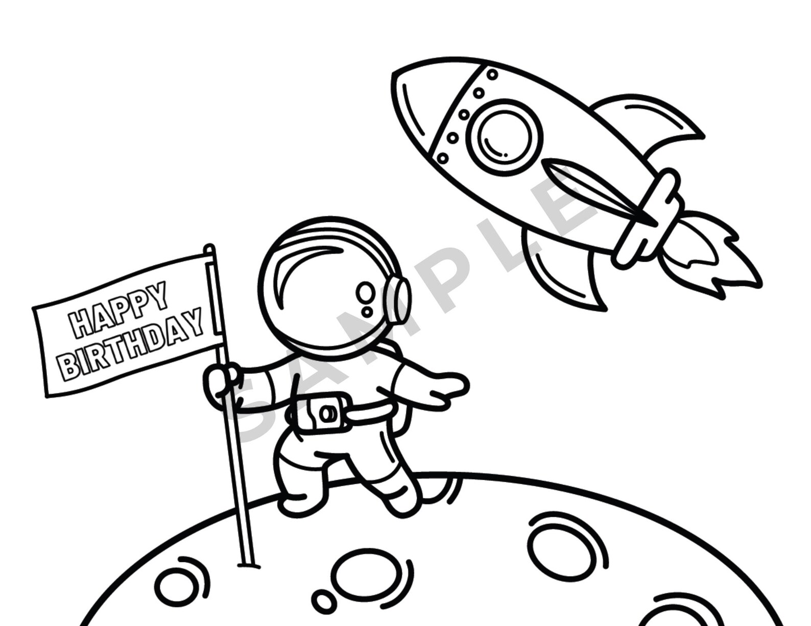 Space Birthday Coloring Pages, Astronaut Coloring Pages, Space Theme ...