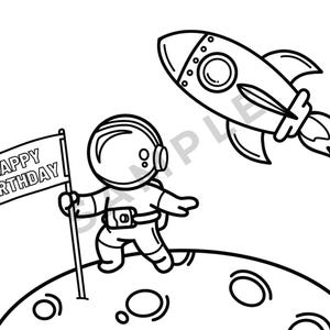 Space Birthday Coloring Pages, Astronaut Coloring Pages, Space Theme ...