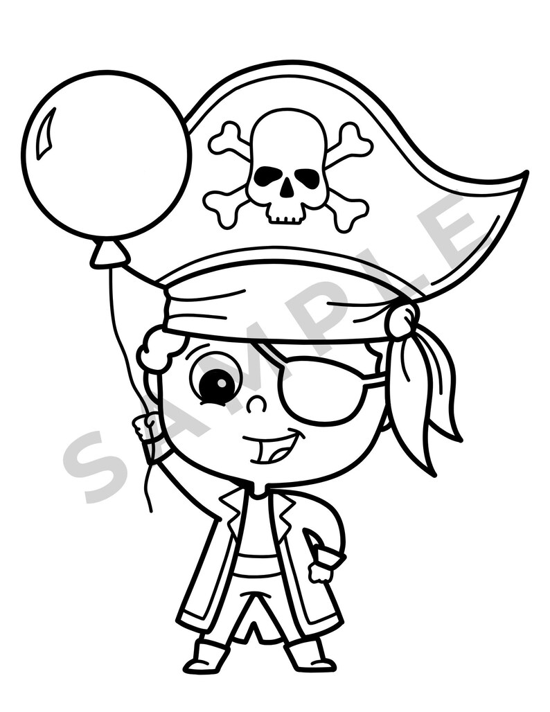 Pirate Birthday Coloring Pages, Pirate Coloring Pages, Pirate Theme ...