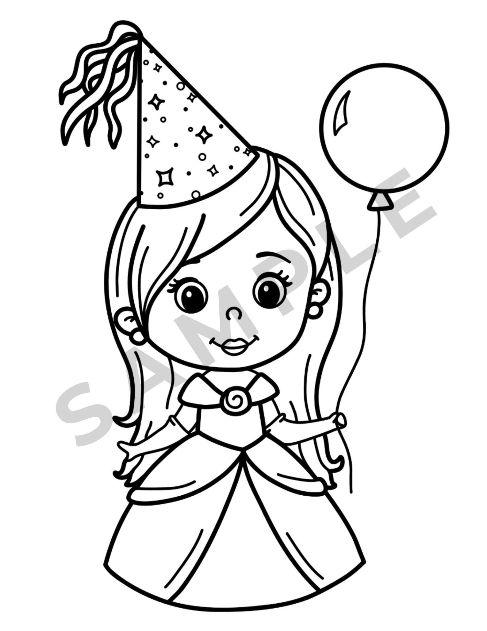 Princess Birthday Coloring Pages, Princess Coloring Pages, Princess ...