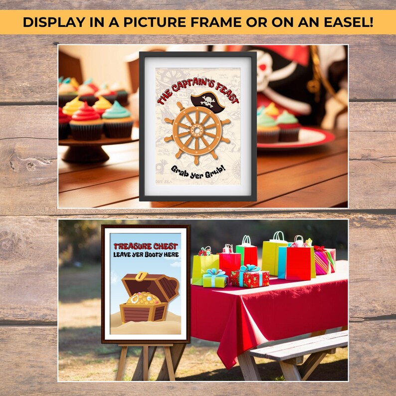 Pirate Birthday Display Signs, Pirate Birthday Welcome Sign, Pirate ...