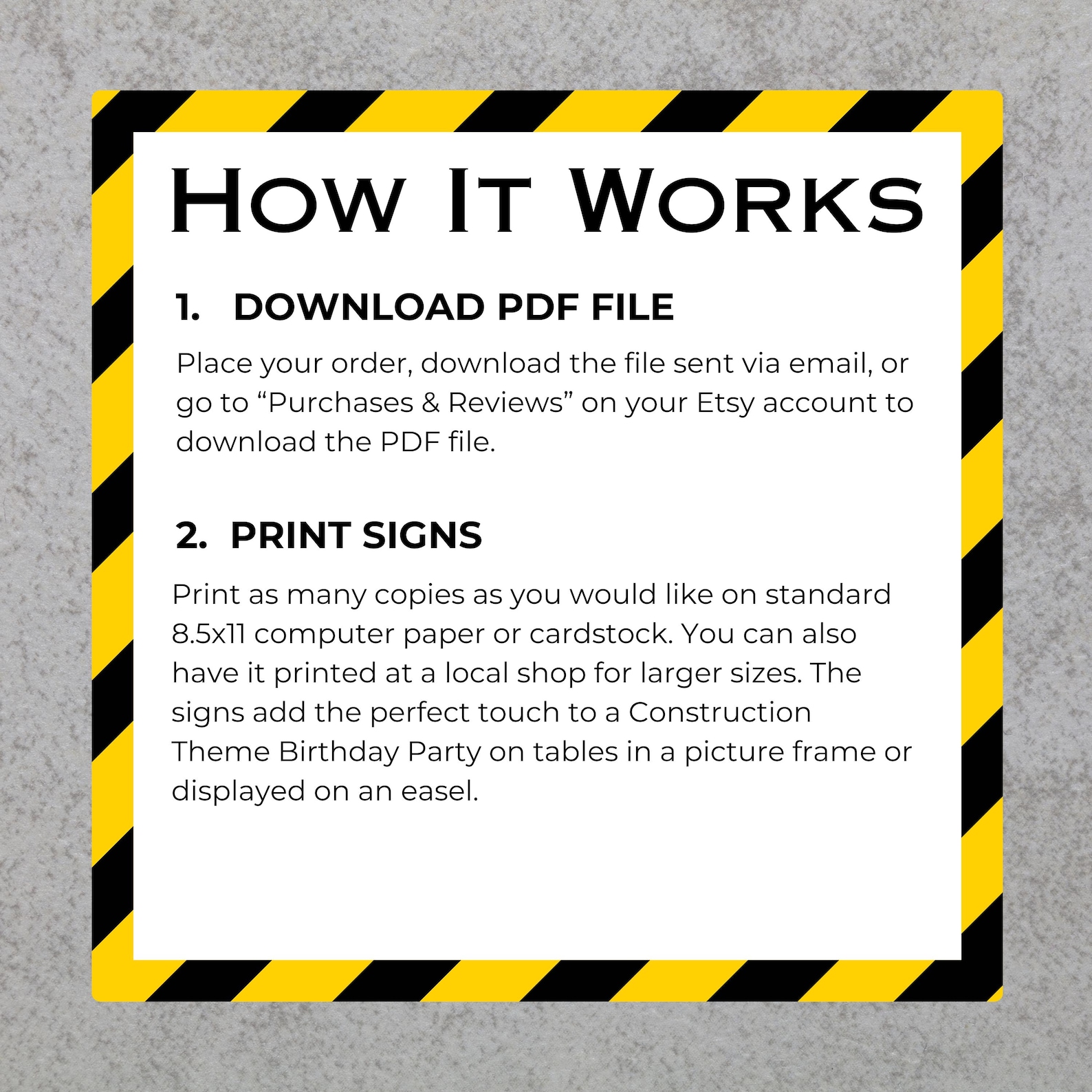 Construction Birthday Display Signs, Construction Birthday Welcome Sign ...