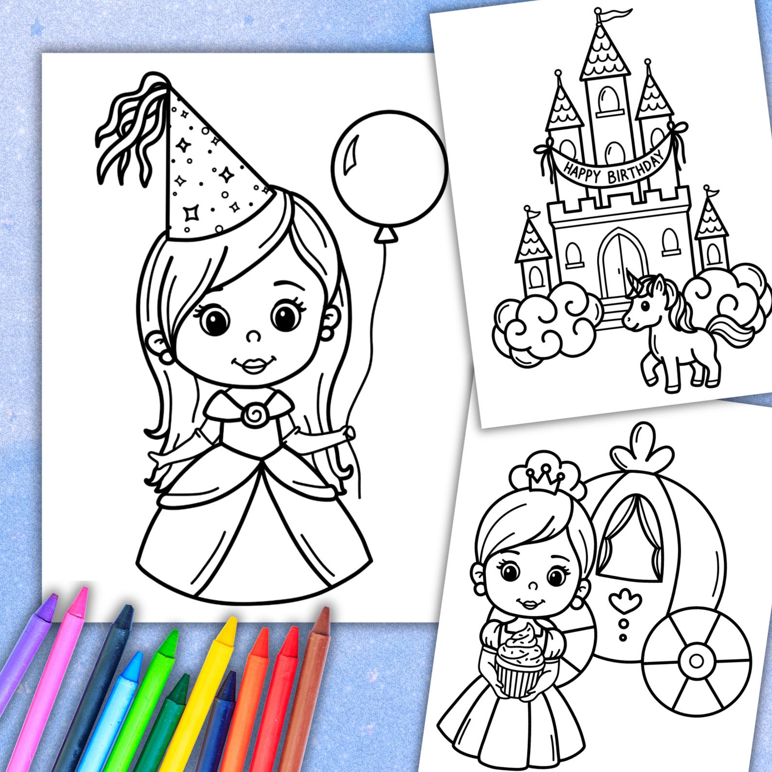 Princess Birthday Coloring Pages, Princess Coloring Pages, Princess ...