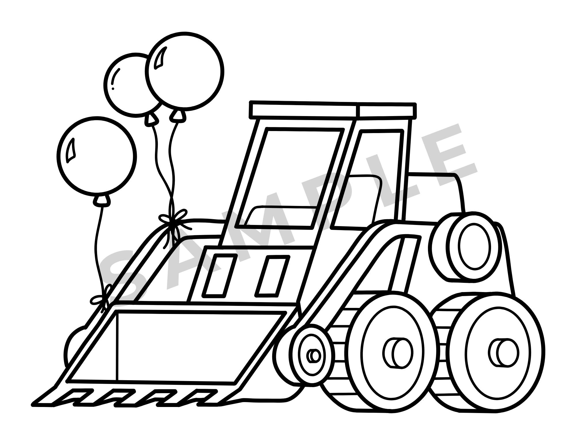 Construction Birthday Coloring Pages, Construction Party Activity ...