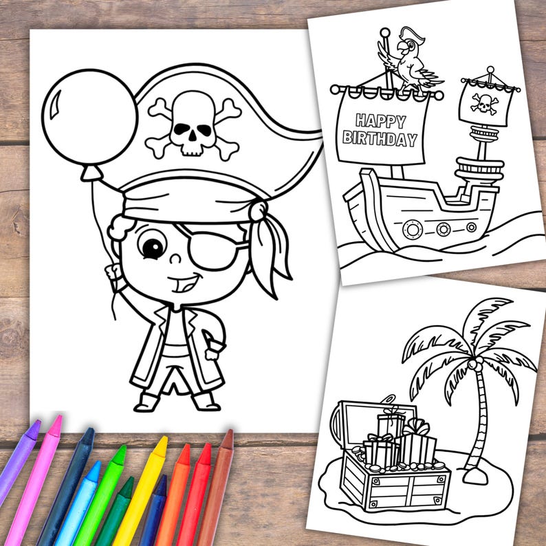 Pirate Birthday Coloring Pages, Pirate Coloring Pages, Pirate Theme ...