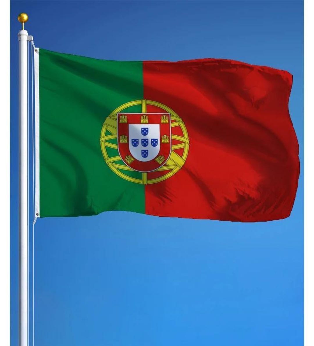 Portugal Flag 3x5 Ft (90x150 Cm) Portuguese National Flag Outdoor Decor ...