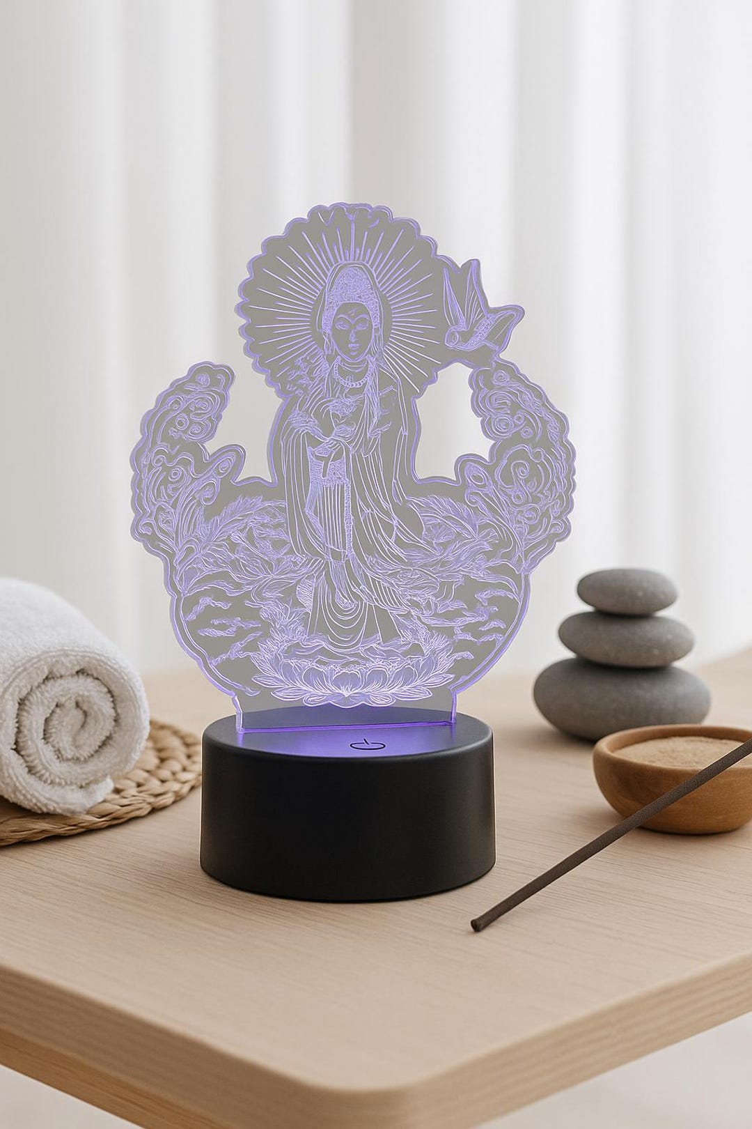 Divine Feminine Guanyin LED Lamp: Spiritual Light for Meditation ...