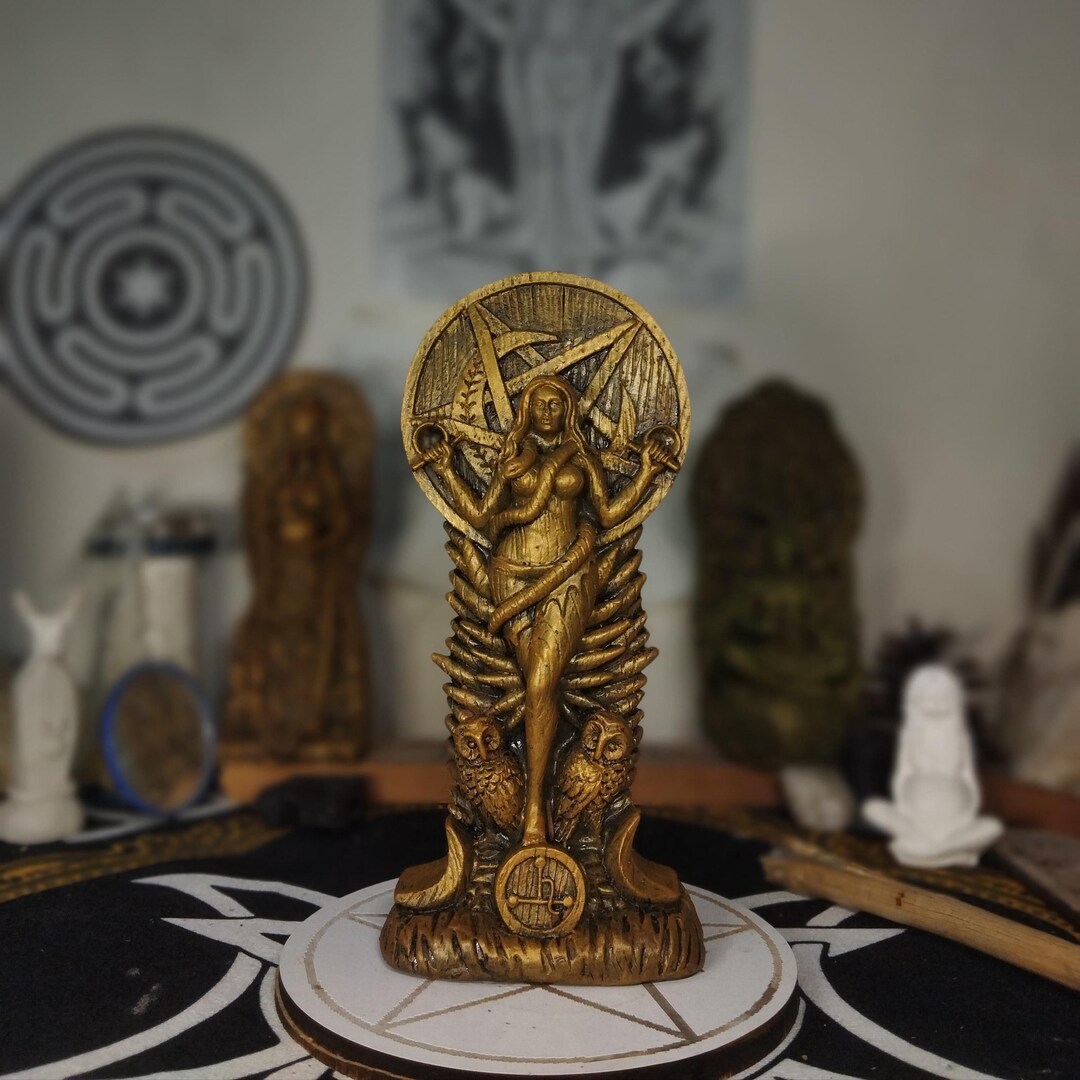 Lilith, Lilith Statue, Ishtar, Inanna, Pagan Statue, Lilith Altar ...