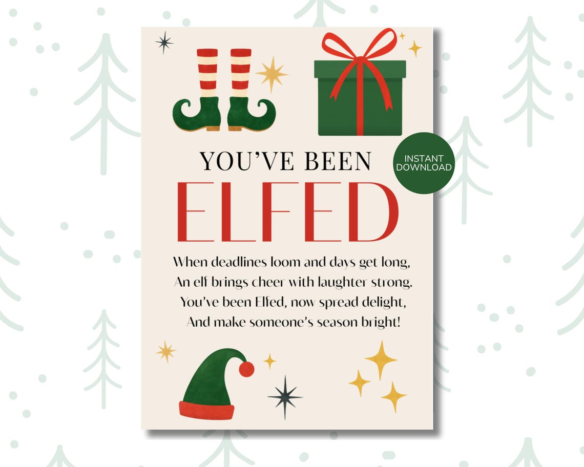 You’ve Been Elfed Game, Printable Elf Kit With Bonus Treat Tags ...