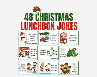 50+ Christmas Lunchbox Jokes for Kids, Printable Holiday Lunchbox Cards ...