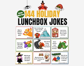 50+ Christmas Lunchbox Jokes for Kids, Printable Holiday Lunchbox Cards ...