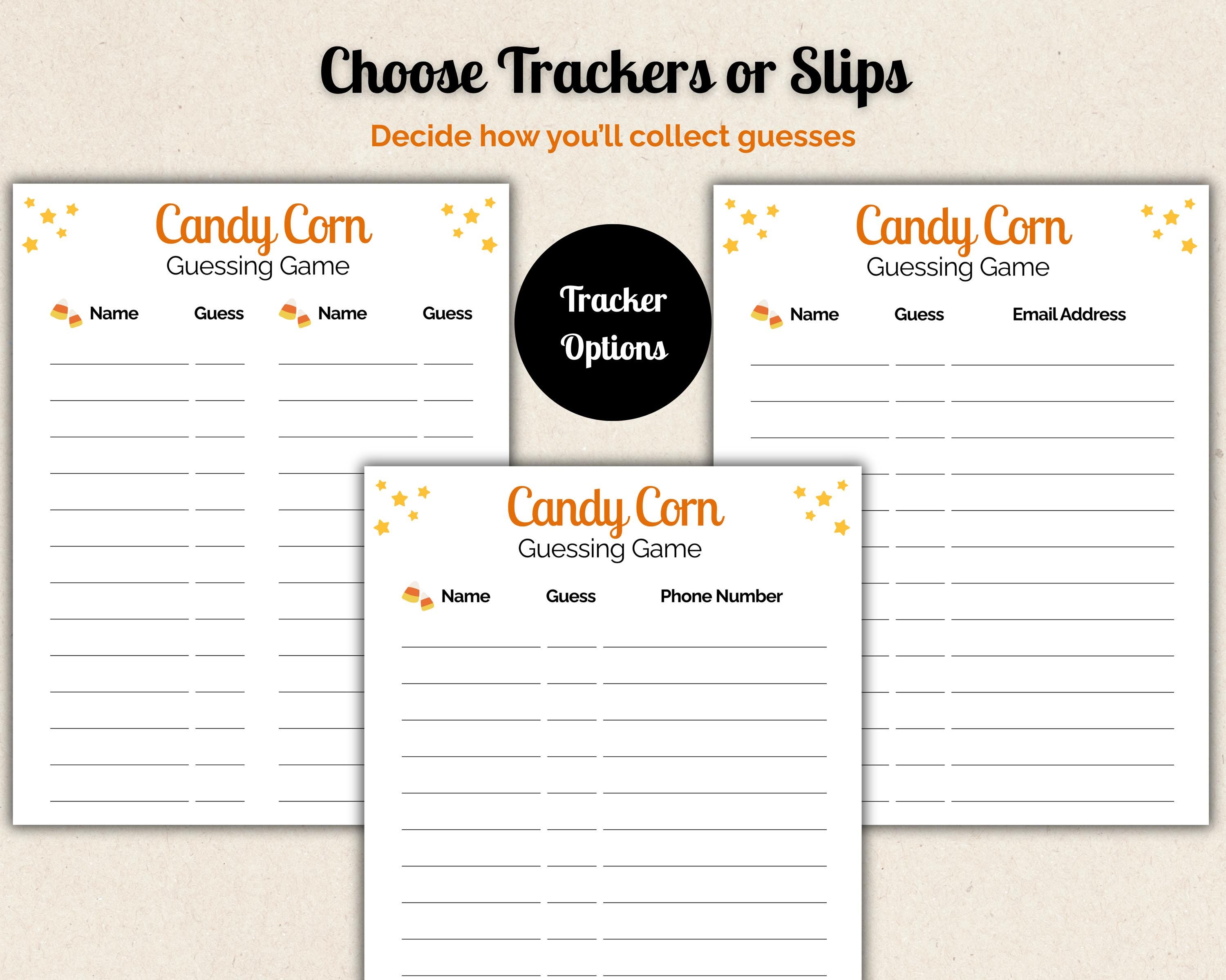 Candy Corn Guessing Game, Printable Guess How Many Sign for Halloween ...