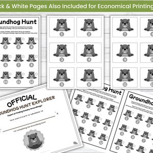 Groundhog Scavenger Hunt Game, Printable Kids Groundhog Day Activity ...