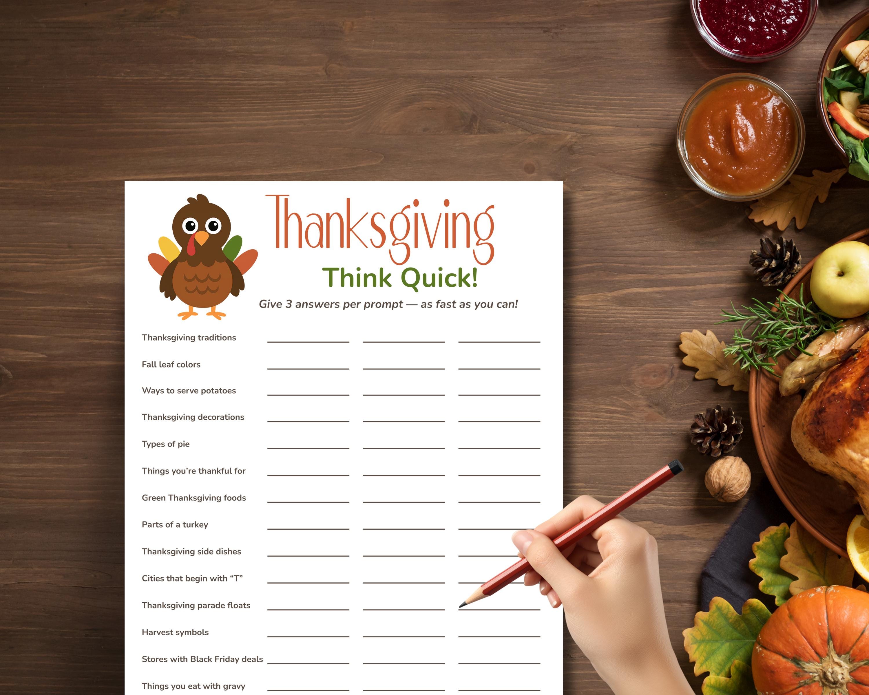 Thanksgiving Games Printable, Friendsgiving Games, Family Reunion Games ...