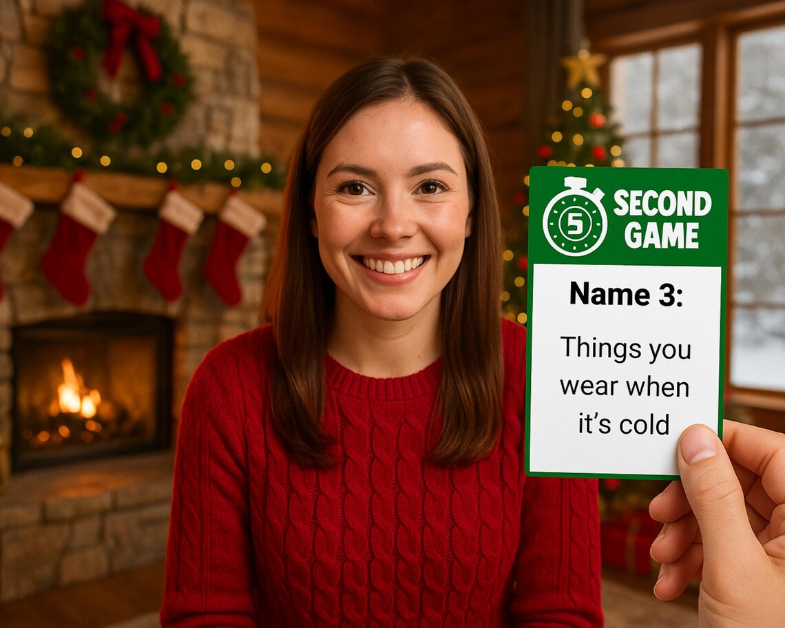 Christmas 5 Second Game, Printable Holiday Activity, Group Game for ...