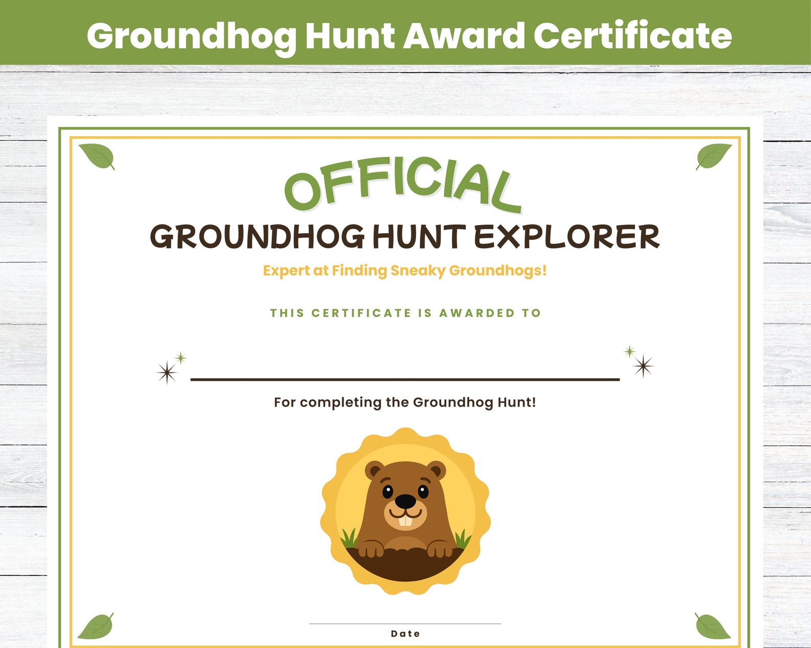 Groundhog Scavenger Hunt Game, Printable Kids Groundhog Day Activity ...