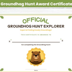 Groundhog Scavenger Hunt Game, Printable Kids Groundhog Day Activity ...