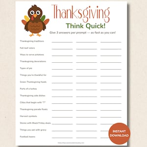 Thanksgiving Games Printable, Friendsgiving Games, Family Reunion Games ...