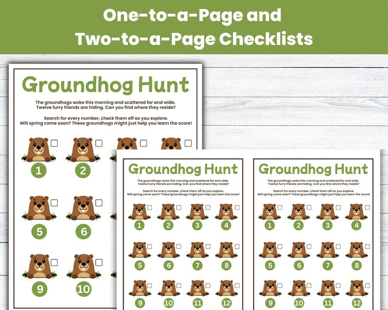 Groundhog Scavenger Hunt Game, Printable Kids Groundhog Day Activity ...
