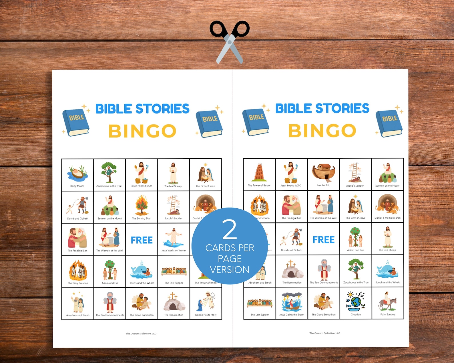 Bible Stories Bingo Game: 50 Printable Cards, Bible Bingo, Sunday ...