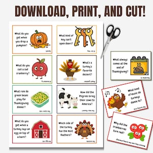 48 Thanksgiving Lunchbox Jokes for Kids, Printable Lunchbox Cards ...