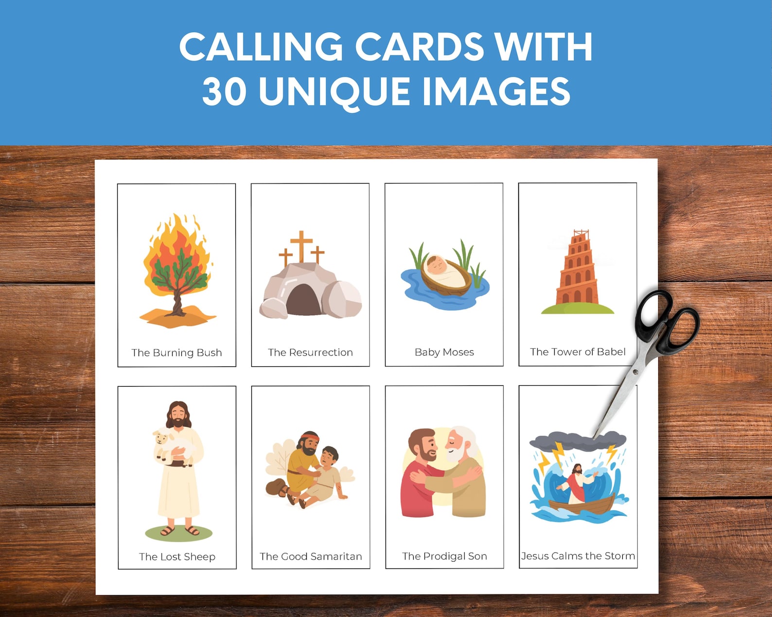 Bible Stories Bingo Game: 50 Printable Cards, Bible Bingo, Sunday ...