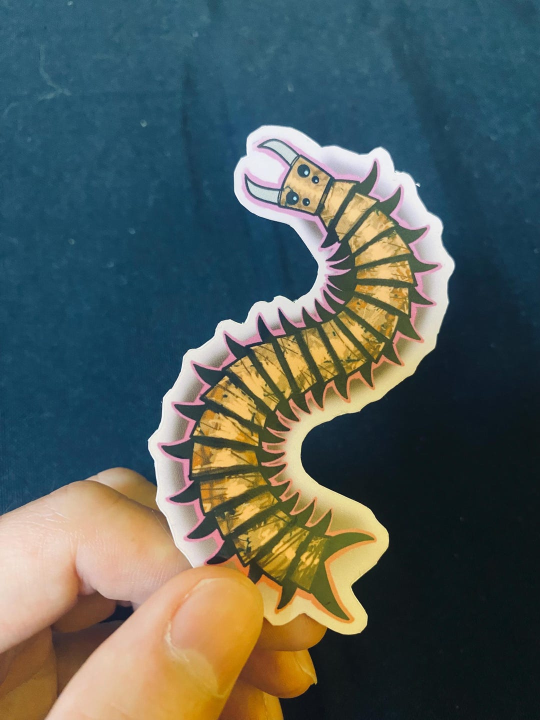 Earth Brown Centipede Vinyl Sticker - Etsy