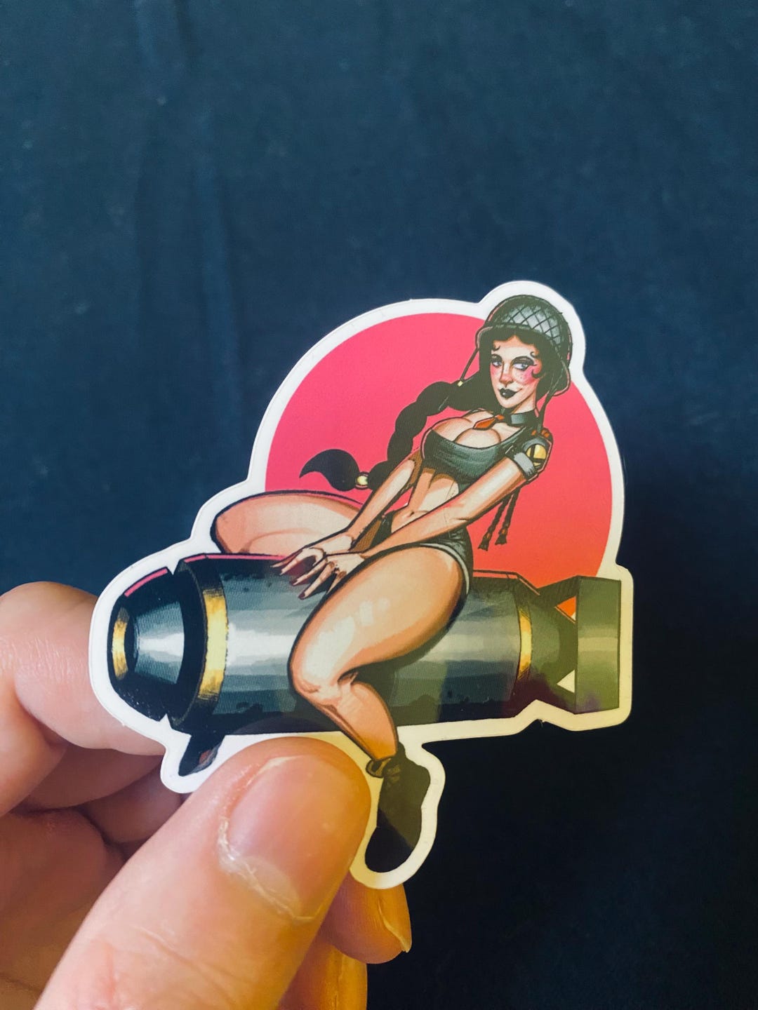 Bomb Riding Pin-up Vinyl Sticker - Etsy