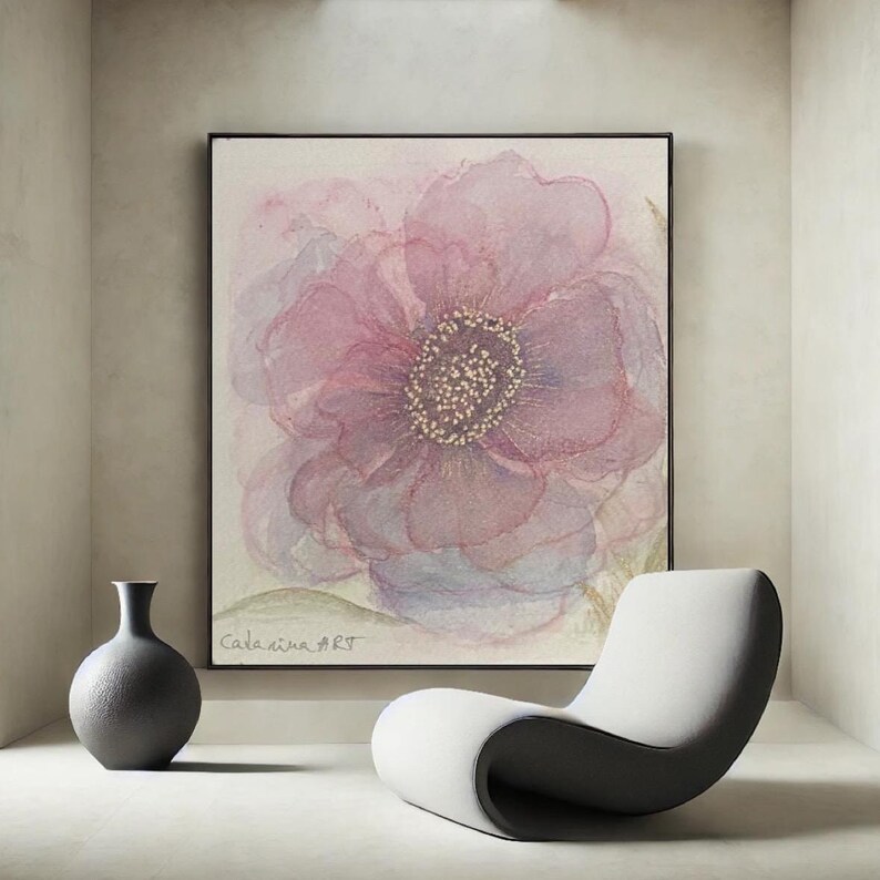 Pink Flower Watercolor Print – Vintage Botanical Art (digital Download ...