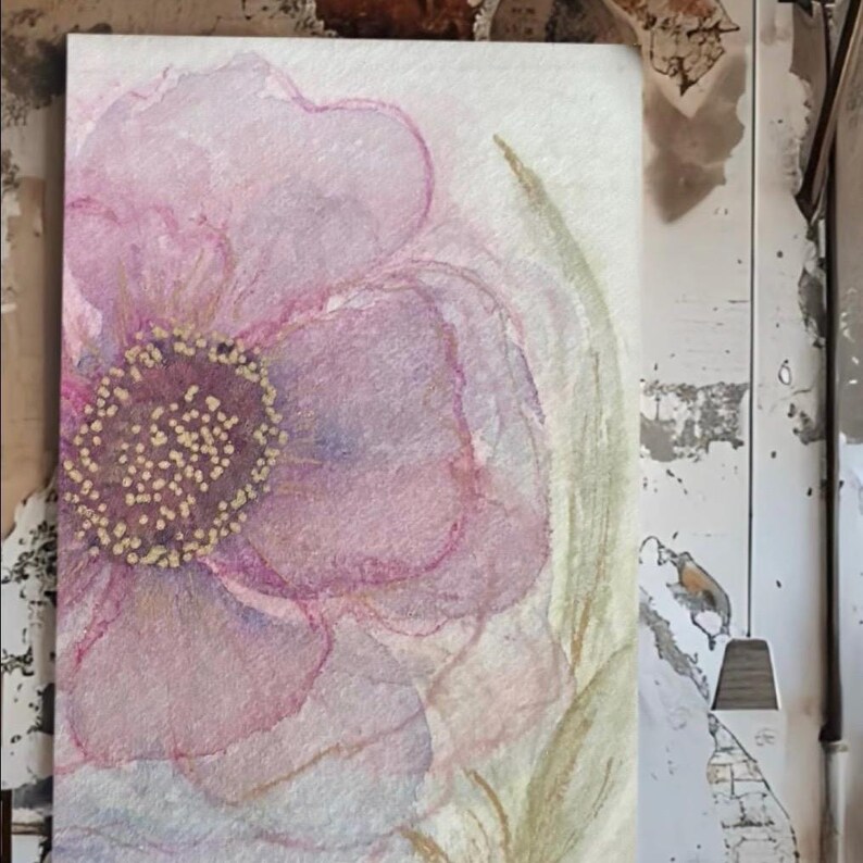 Pink Flower Watercolor Print – Vintage Botanical Art (digital Download ...