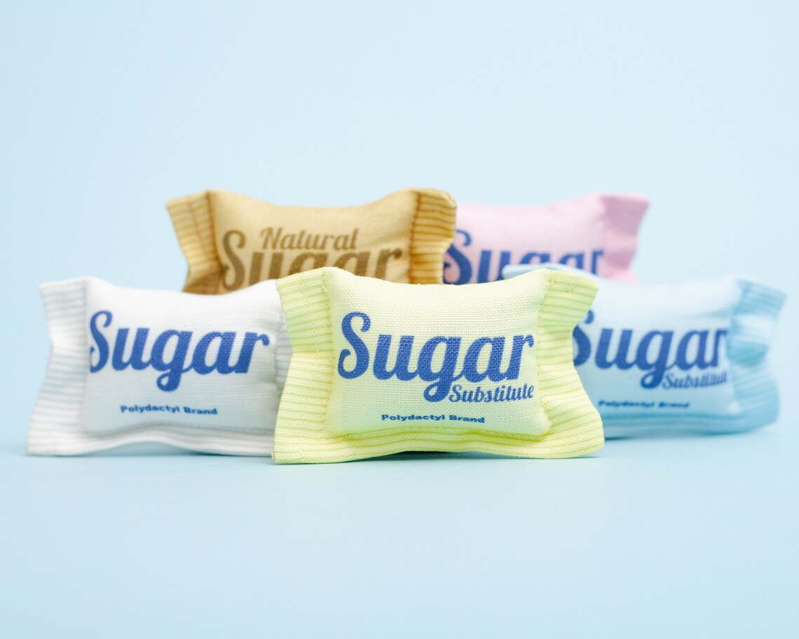 Blue Sugar Substitute Packet Cat Toy Pet Lover Diner - Etsy
