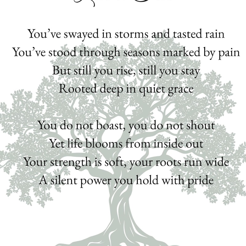 Like a Tree Poem - Etsy