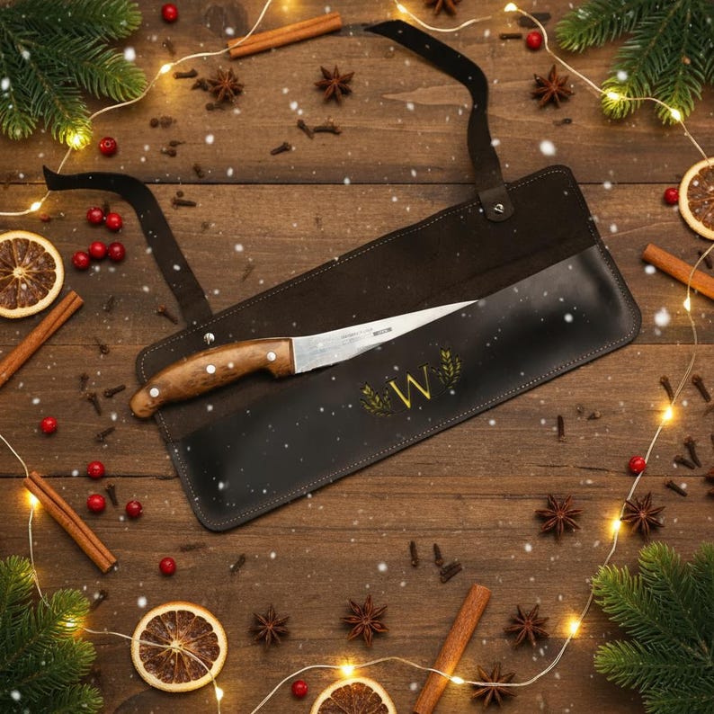 Personalized Leather Knife Case, Leather Chefs Knife Holder,chef Knife ...