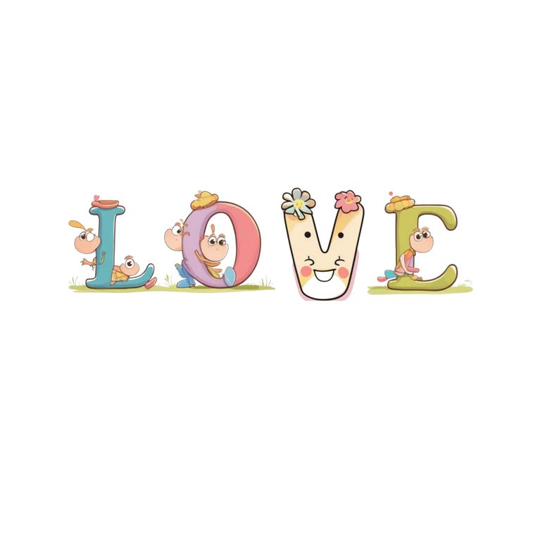 Cute Kawaii Alphabet Clipart | A to Z Letters PNG | Adorable Cartoon ...