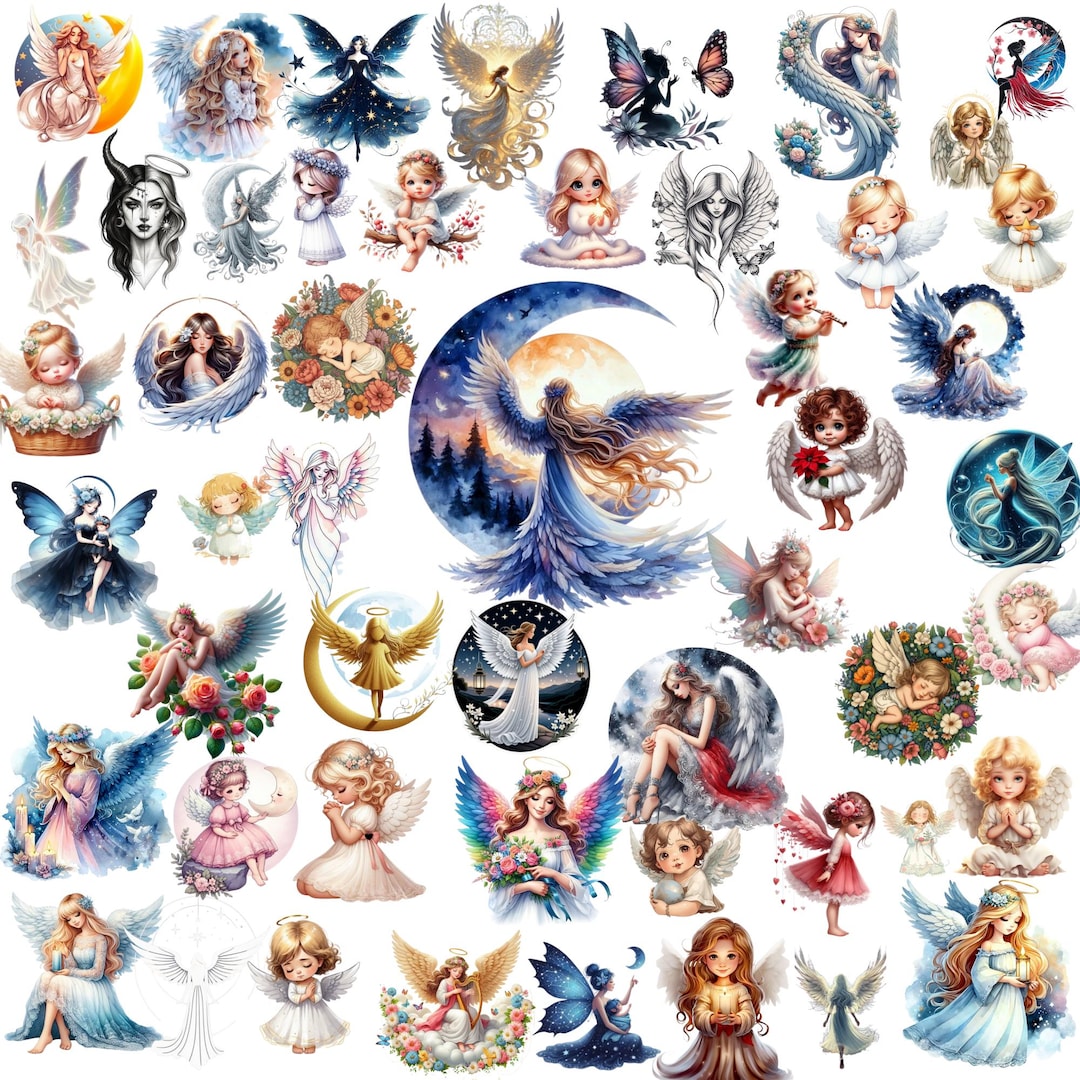 Angel Stickers - Watercolor Angel Decals - Etsy