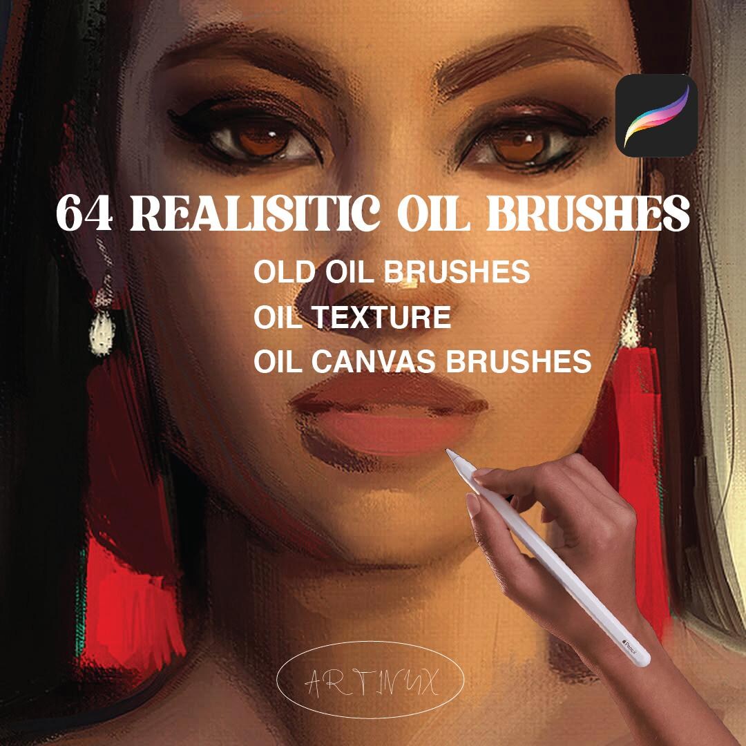 Realistic Oil Procreate Brushes - Painting Kit for Procreate - iPad ...