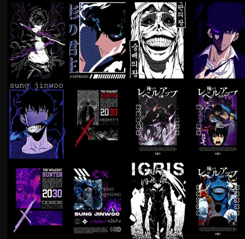 SOLO LEVELING VECTOR , Solo Leveling Art Vector | Anime-inspired ...