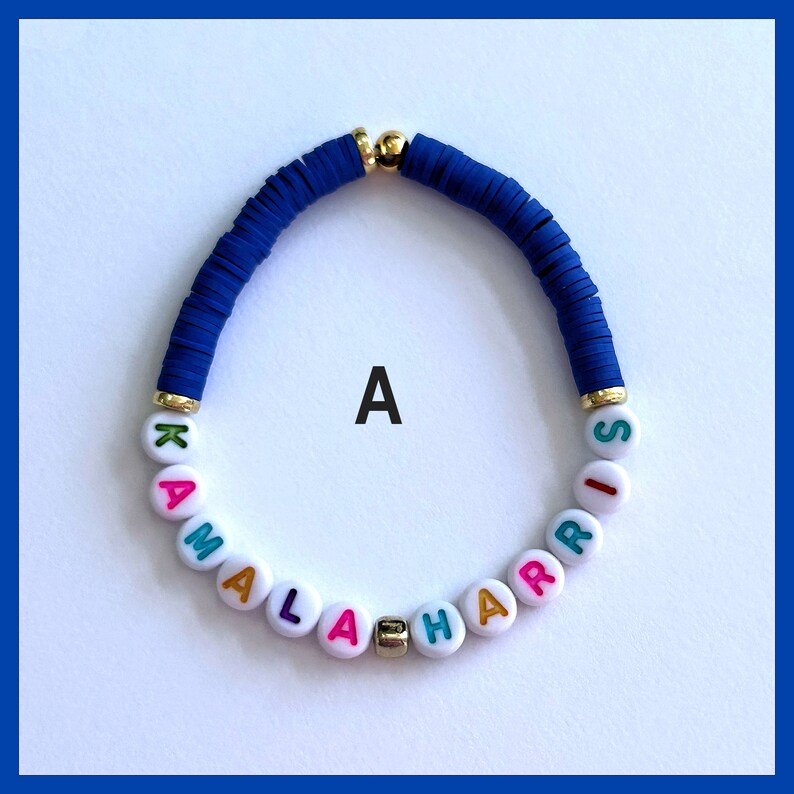 Kamala Harris Bracelet Clay Bead Friendship Bracelet 3 Design Choices ...