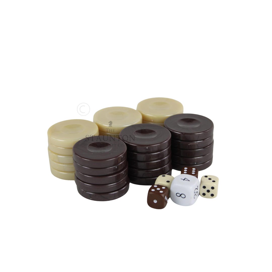 Acrylic Pearl Brown Backgammon Checkers Pieces – 36 Mm - Etsy