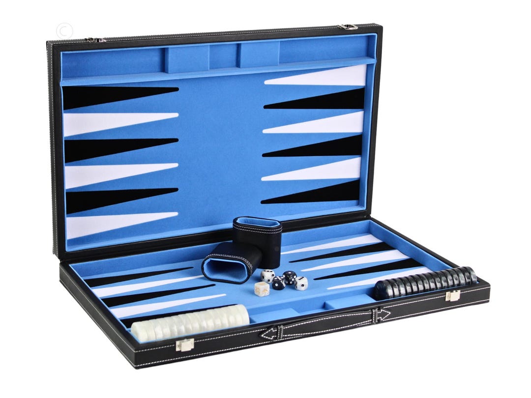 Personalised Handmade Leatherette Sky Blue Backgammon Set – 21 Inch - Etsy