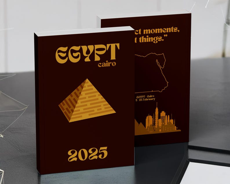 Egypt Travel Photo Book Template: Cairo, Pyramid Cover (canva Ebook ...