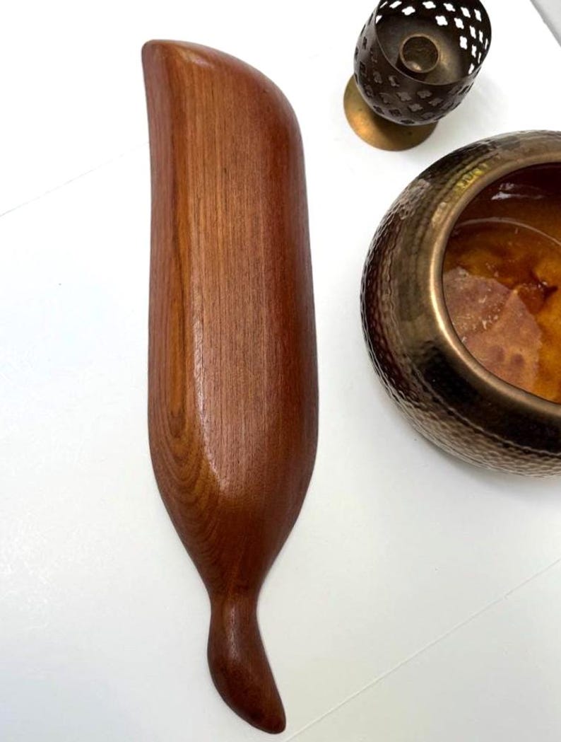 Vintage MC Danish Modern Monkey Pod Serving Tray Monkey Pod Catch All ...