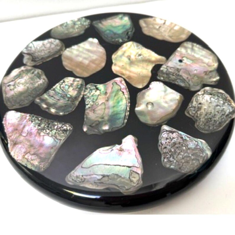 Vintage 1960s Abalone Shell Lucite Trivet - 8 Inch - Etsy